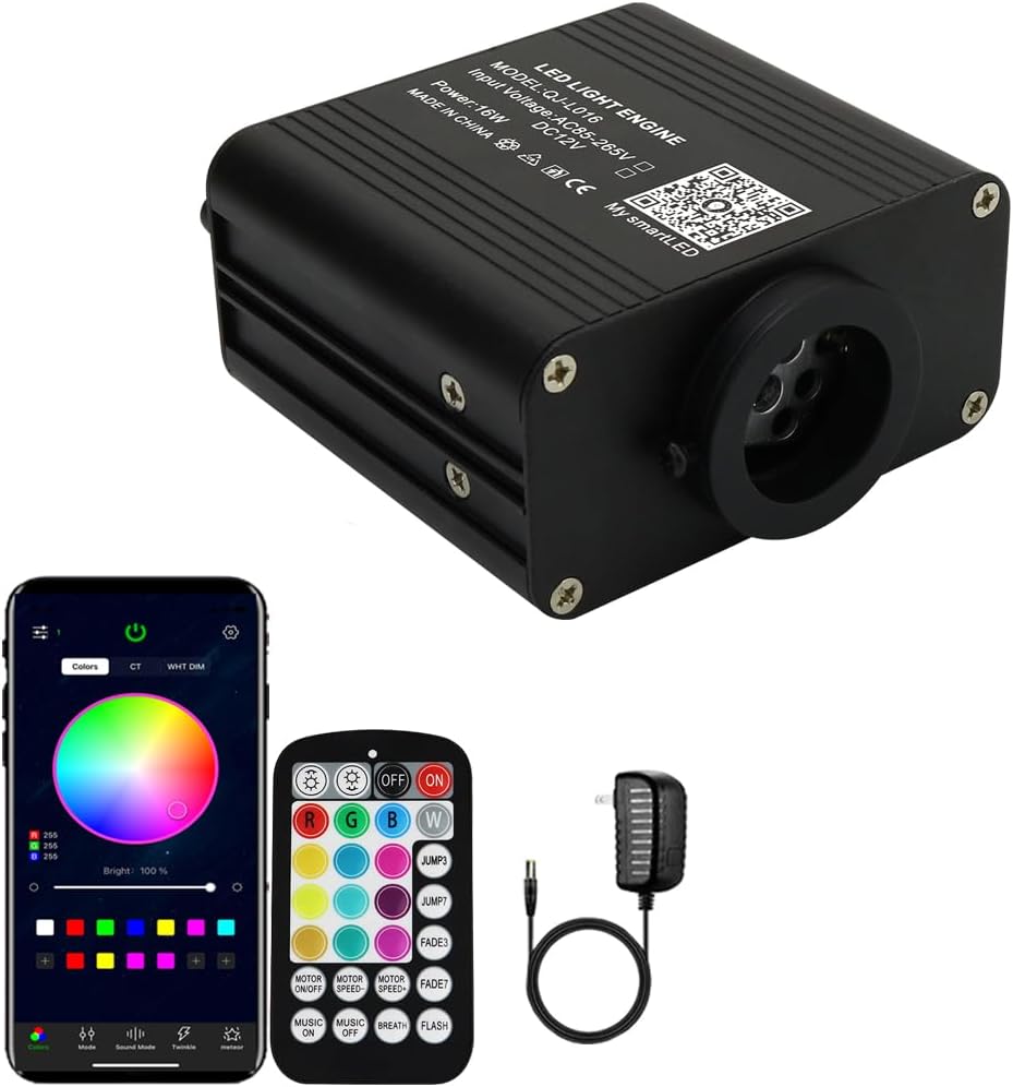 SANLI LED 16W RGBW Twinkle LED Fiber Optic Lights for Starlight ...